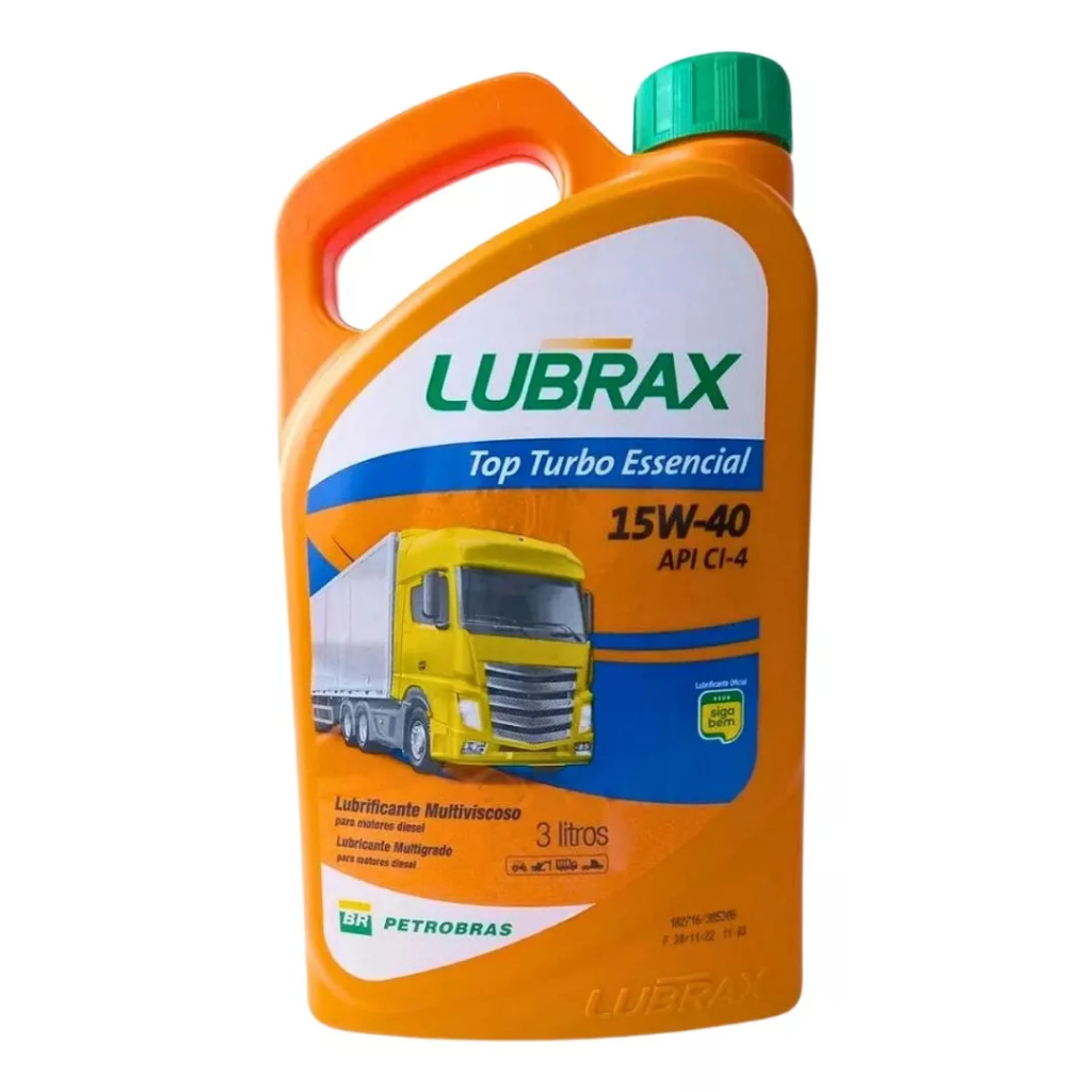 Óleo Lubrificante Diesel Top Turbo 15w40 3 Litros Lubrax | Shopee Brasil