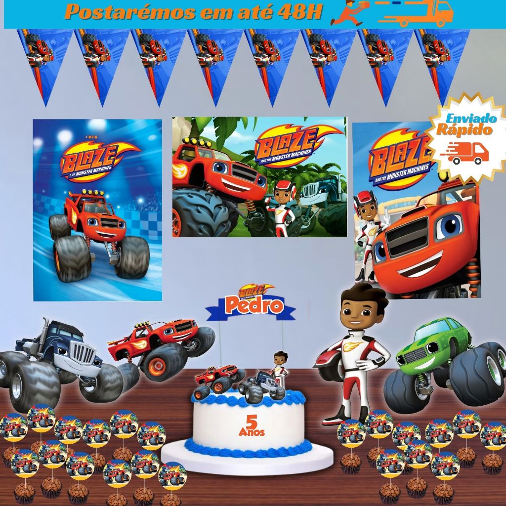 Kit Festa - Blazer Monster Machine - Só um Bolinho - Aniversário ...