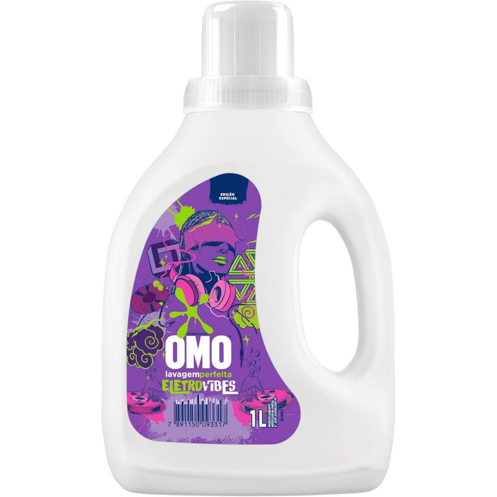 OMO LAVA ROUPA LÍQUIDO EXPLOSÃO DE PERFUME ELETRO VIBES1 L | Shopee Brasil
