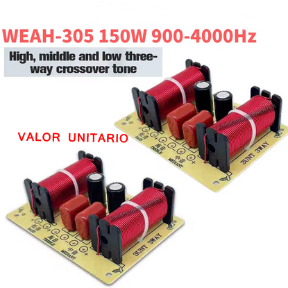 150w 3 vias de áudio alto-falante crossover agudos graves midrange crossover filtro divisor de ...