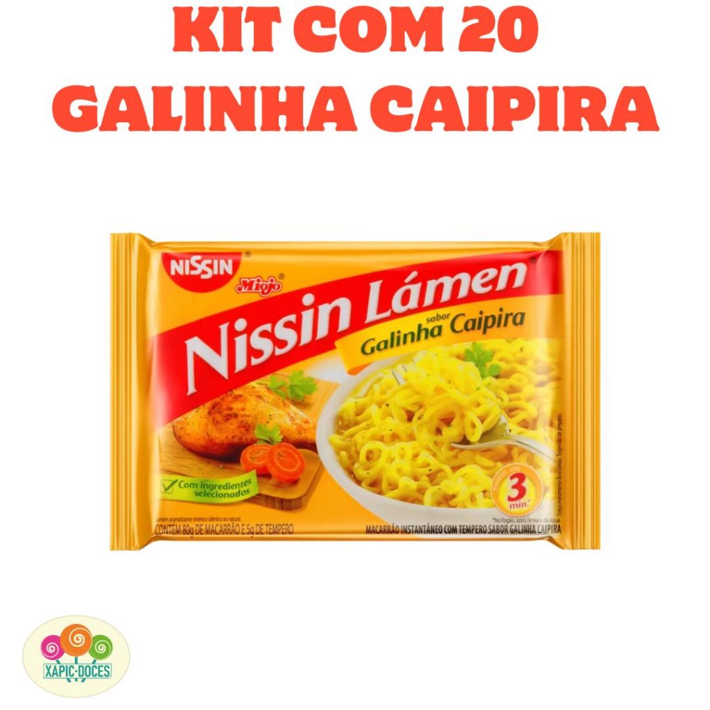 Kit com 20un MIOJO NISSIN SABOR GALINHA CAIPIRA | Shopee Brasil Kit com 20un MIOJO NISSIN SABOR GALINHA CAIPIRA | Shopee Brasil