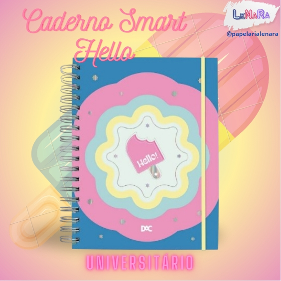 Caderno Smart Universitário Hello Dac c/80 folhas e 10 divisórias ...
