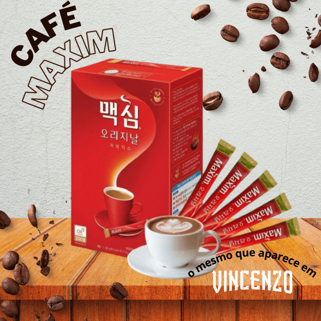 Café Coreano Solúvel Instantâneo Coffee Maxim Tradiconal Sachê - Dorama ...