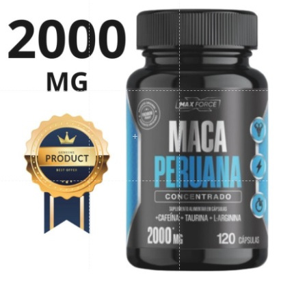 Maca Max Peruana 2000 120 Premium Cáps | Shopee Brasil