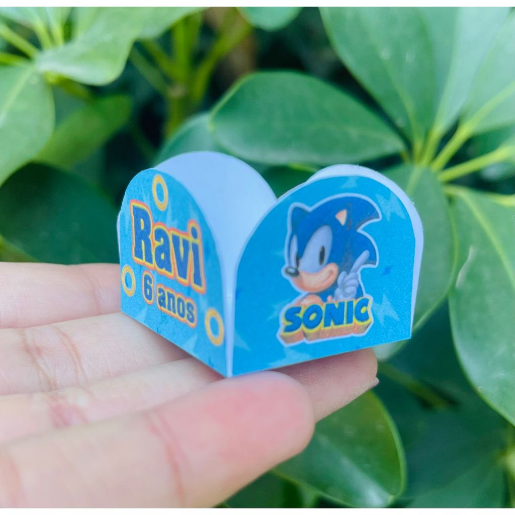 Forminha de brigadeiro personalizada Sonic | Shopee Brasil