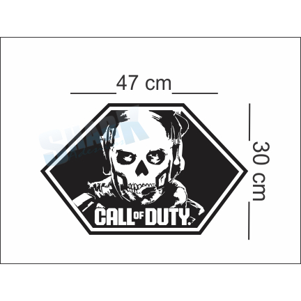 Adesivo de parede gamer/ ghost - call of duty | Shopee Brasil