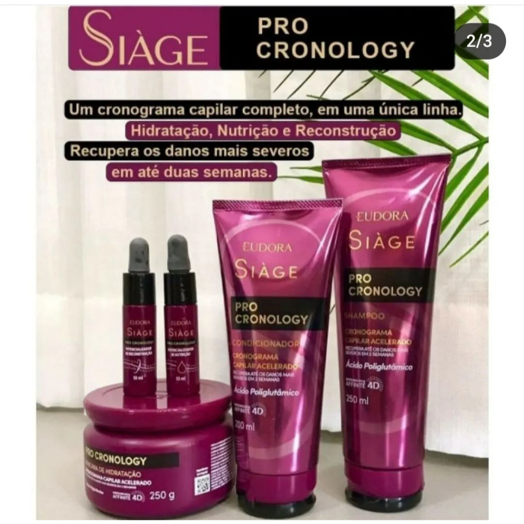 Kit Eudora Siàge Pro Cronology Completo (4 Itens ou 6 Itens) Variações ...