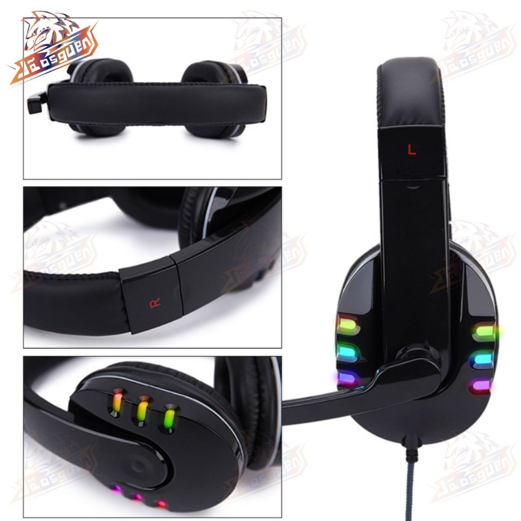 Headset Fone Gamer led rgb com microfone USB Para PC Computador Headphone iluminado | Shopee Brasil