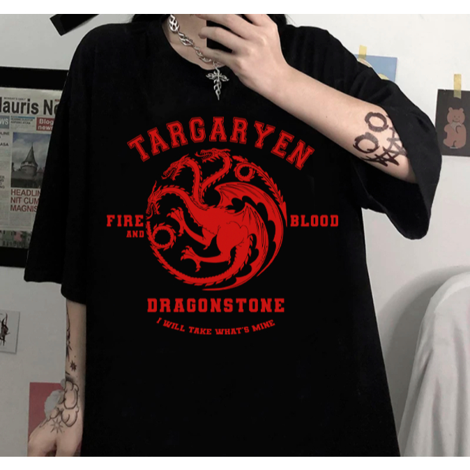 Camiseta T-Shirt Targaryen House of the Dragon / Game of Thrones ...