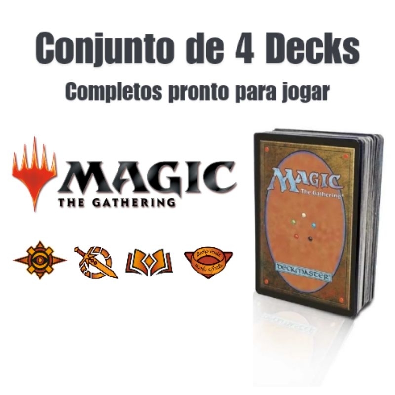 Conjunto Magic the Gathering 4 Decks Prontos para Jogar - Escorrega o Preço