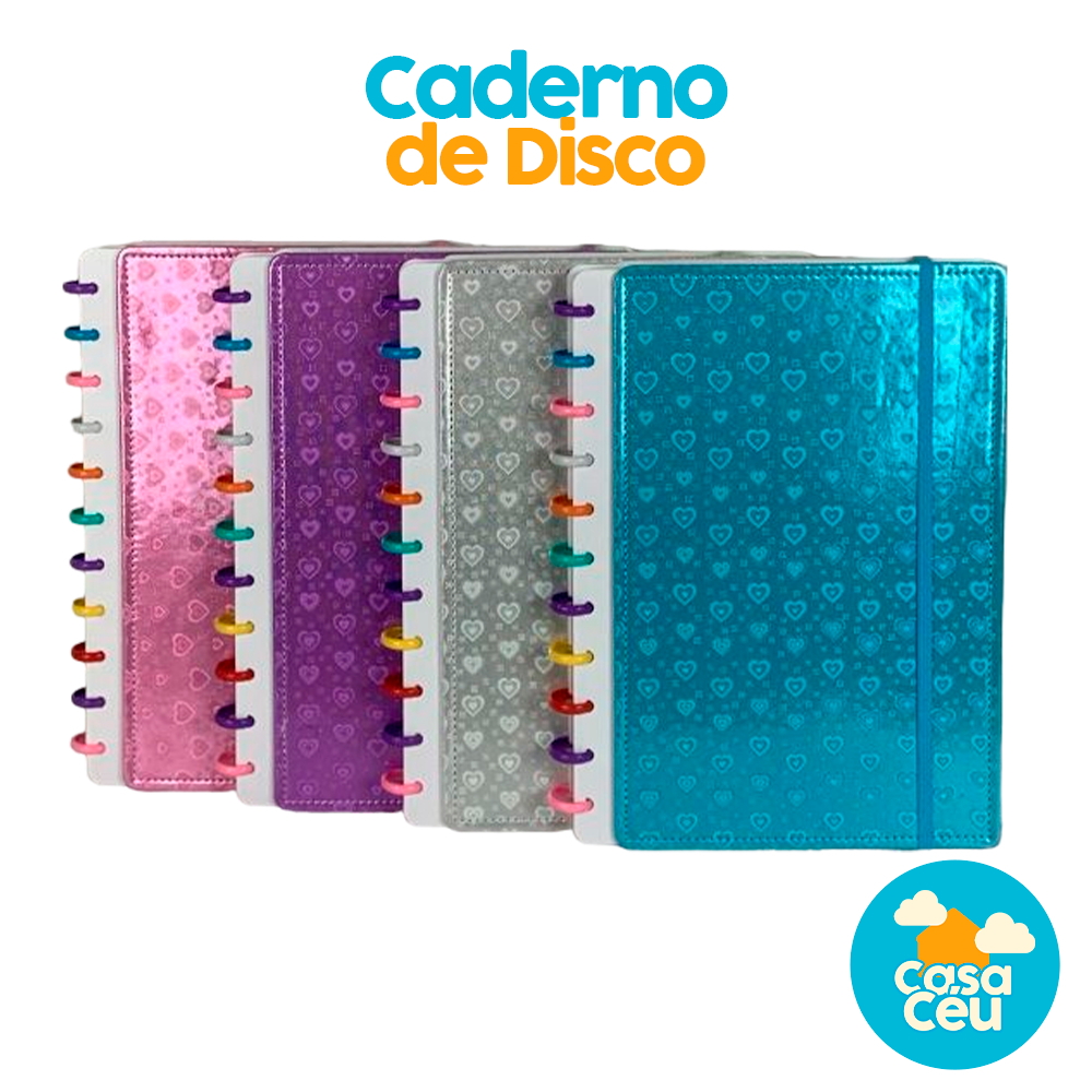 Caderno De Discos Capa Flexivel Caderno Grande 10 Discos ou 11 Discos ...