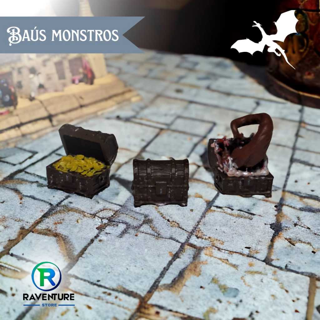 Kit Mímico Baú - Kit Mimic chest - Monstro - Resina/Colorido ...