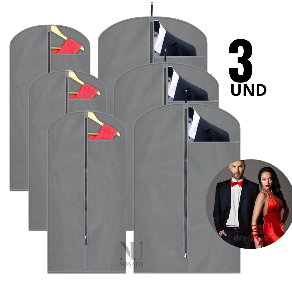 capa de terno com ziper capas vestido paletó protetora roupa viagem ...