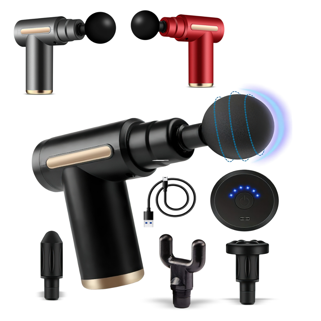 Portátil Pistola Massageadora Elétrico alta frequência Profissional Muscular Pistola Massagem ...