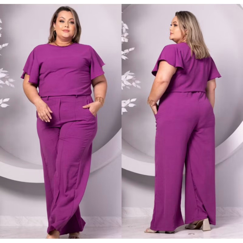 Conjunto Pantalona Andreia PLUS Size | Shopee Brasil