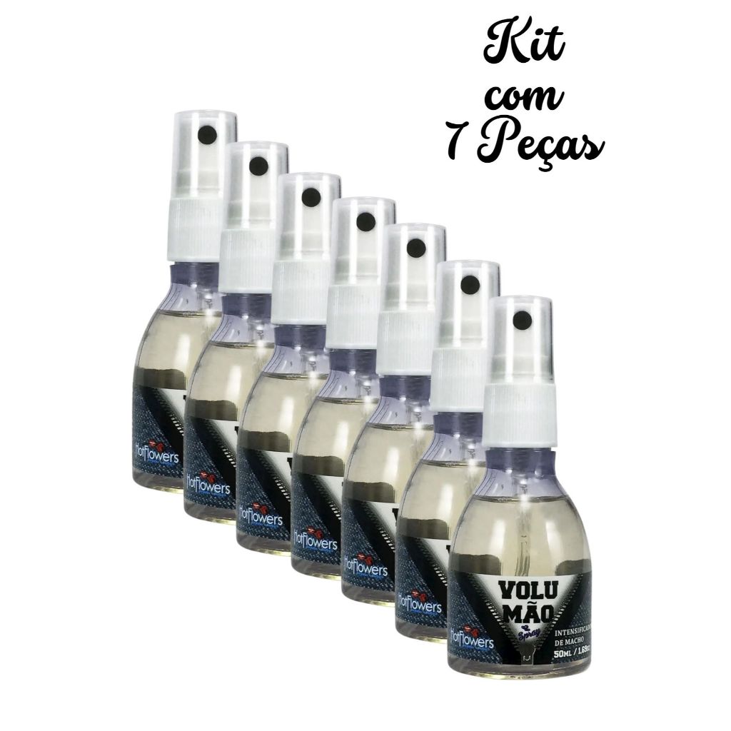 Kit com 7 Volumão Spray Excitante Masculino Intensificador de Macho ...