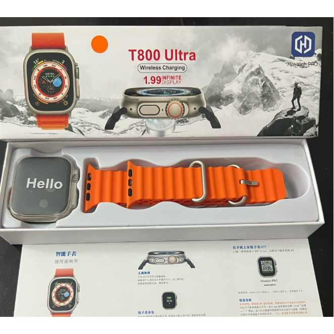 2024 Novo T800 I9 T900 Ultra 2 Series 9 Resposta Ao Gesto Smart Watch ...
