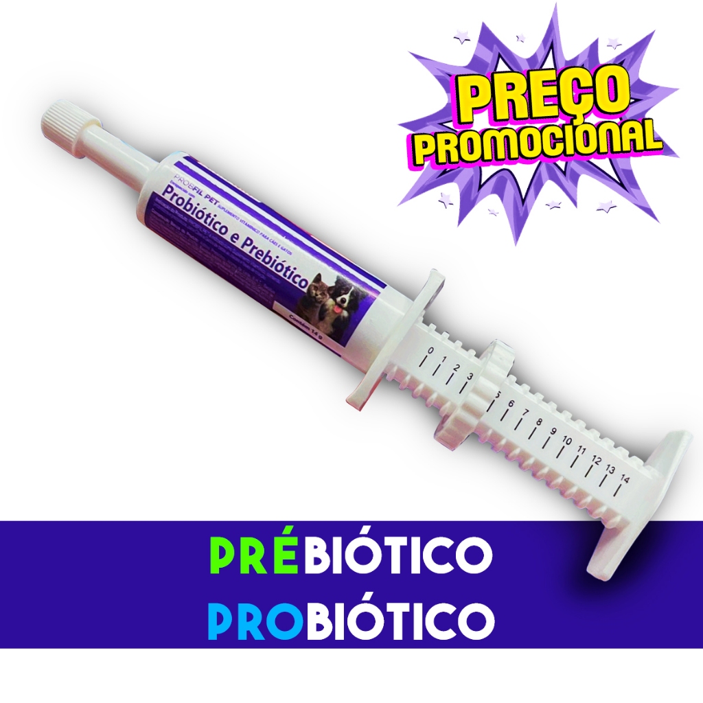 Probiótico e Prebiótico Probfil Pet - Suplemento Probiótico e ...