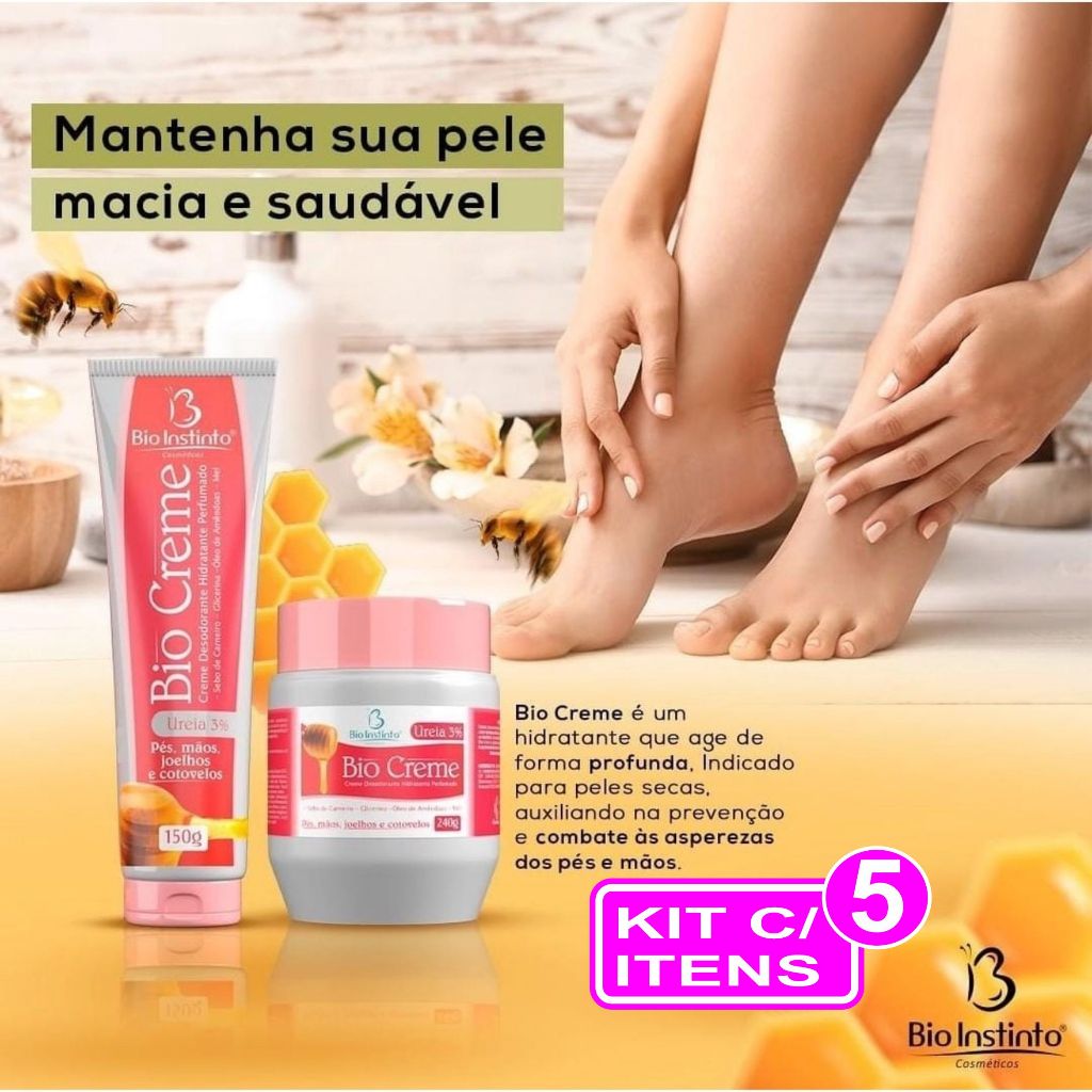 Creme Bio Creme Hidratante Perfumado com Mel e Amêndoas, Pés, Mãos ...