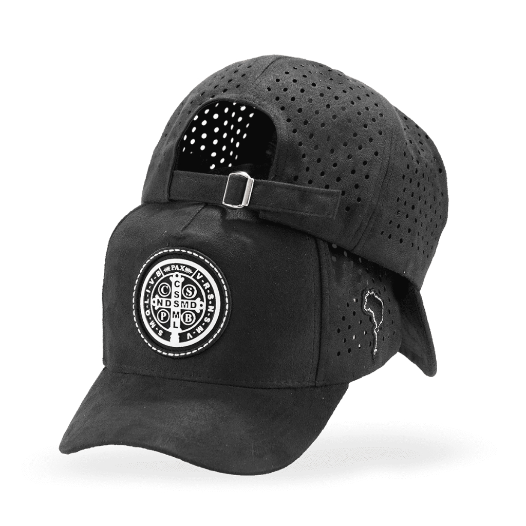 Boné São Bento Masculino e Feminino Fitão Snapback Perfurado Camurça ...