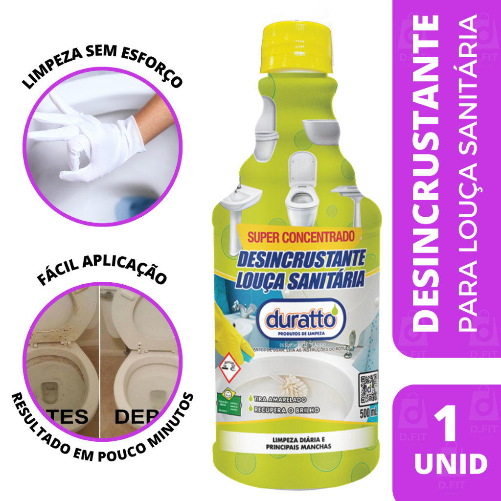 Limpador Desincrustante para Louca Sanitaria Duratto 500 ml | Shopee Brasil