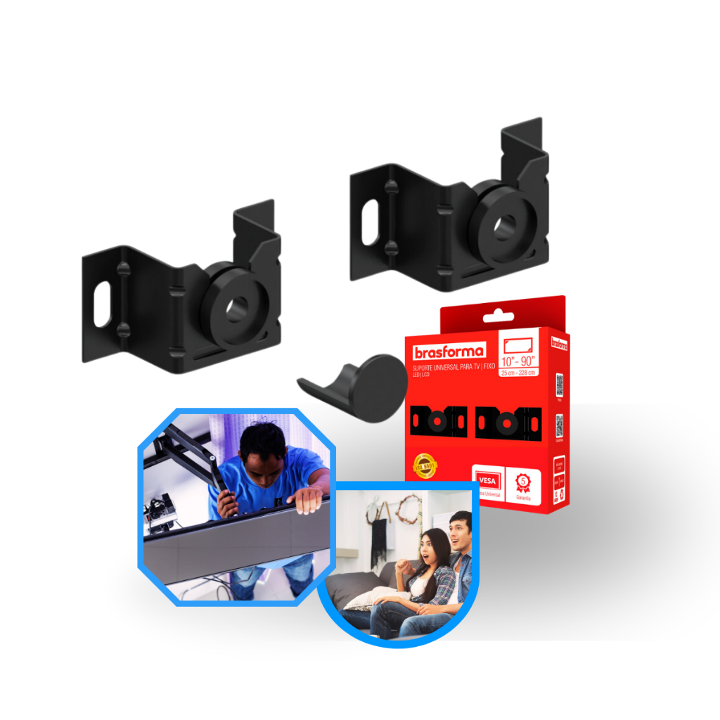 Suporte para Tv Universal Fixo 10 24 32 43 50 55 até 100’’ Polegadas ...