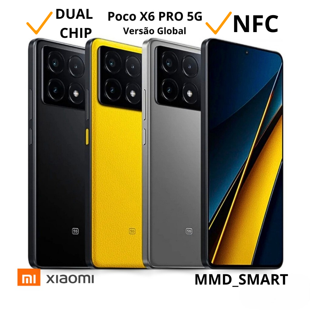 Celular Xiaomi PocoPhone Poco X6 PRO 5G 256GB ROM/ 8GB RAM Versão ...