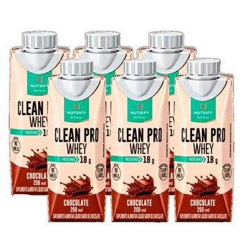 Clean Pro Whey Pack Bebida 250ml Chocolate 18g Proteína Nutrify ...