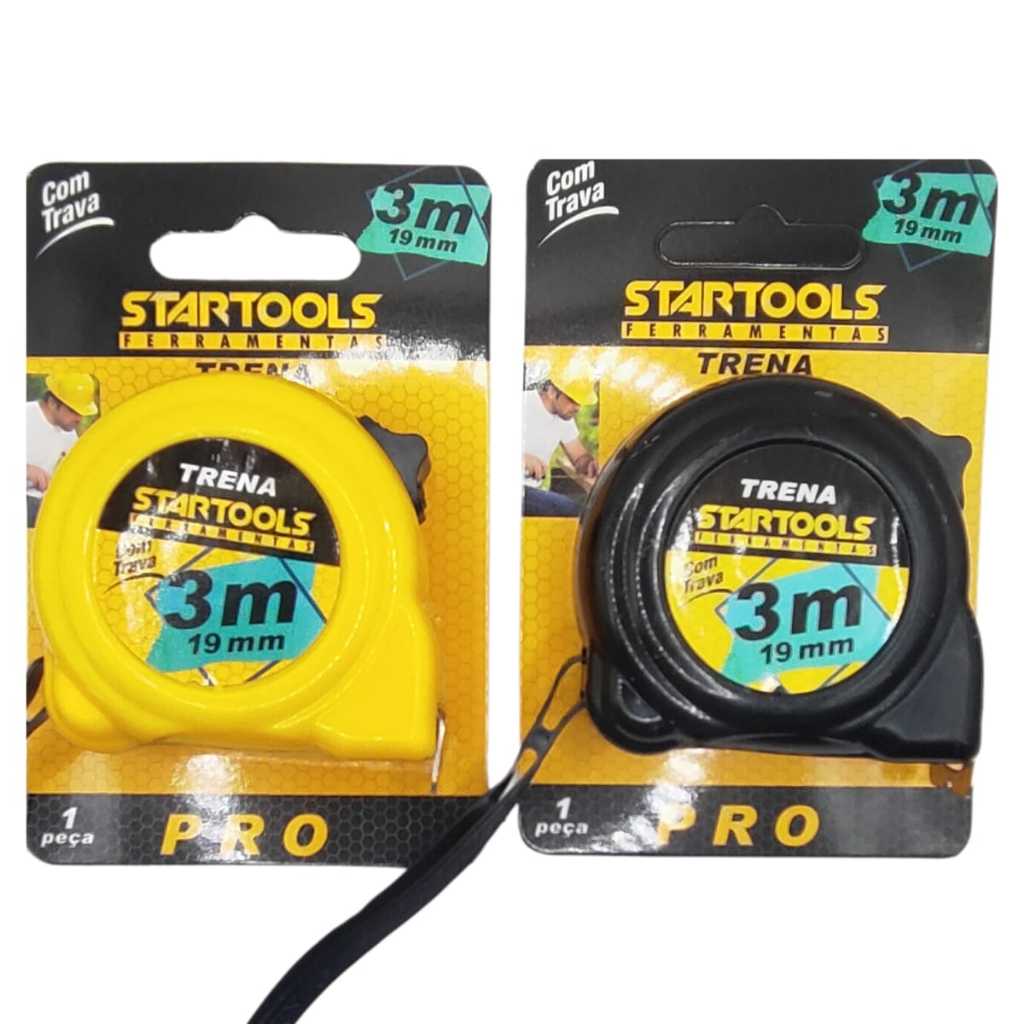 Trena Fita De Aço 3m Emborrachada Com Trava Resistene | Shopee Brasil