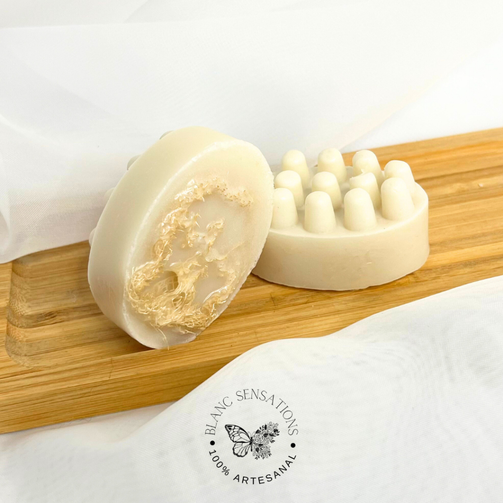Sabonete artesanal massageador | Coconut Passion | com Bucha Inspirado ...