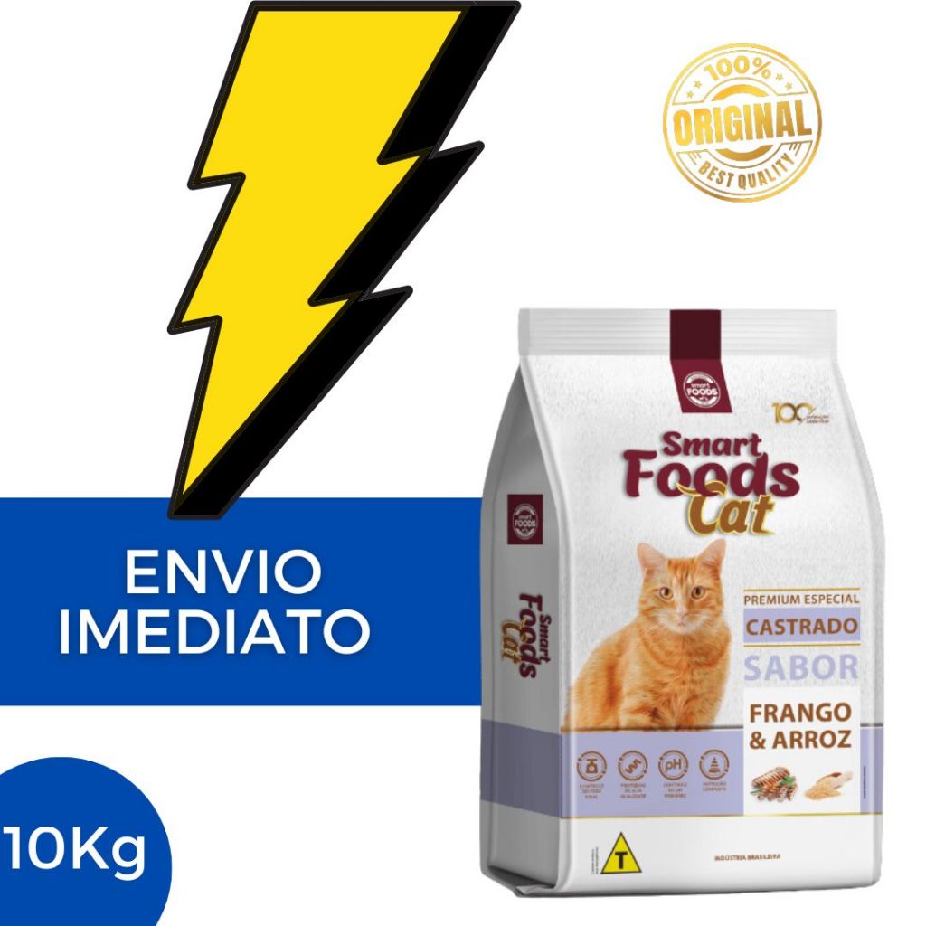 Ração de gato Smart foods cat Premium Especial 10,1Kg - Envio imediato ...