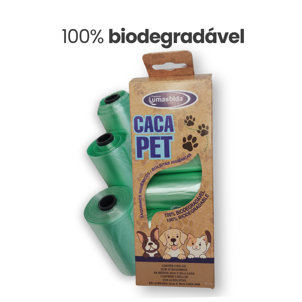 Kit de 100 a 600 Refil Cata Caca Biodegradável e Sustentável Saquinhos ...