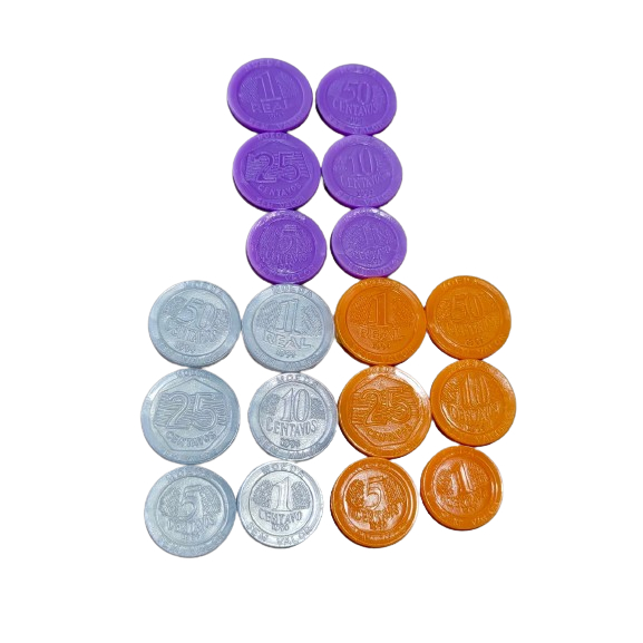 KIT DE MOEDAS COLORIDAS 75 UNIDADES | Shopee Brasil