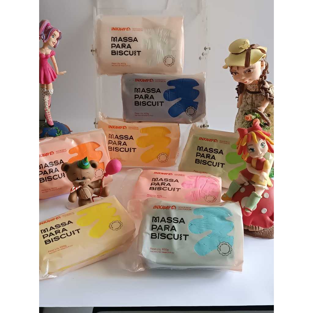 Massa para Biscuit Colorida Ink Way OFICIAL 20 x 900g | Shopee Brasil