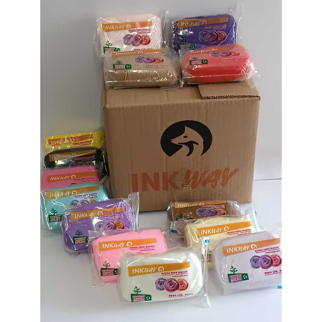 Massa de Biscuit Colorida Ink Way OFICIAL 25 X 400g | Shopee Brasil