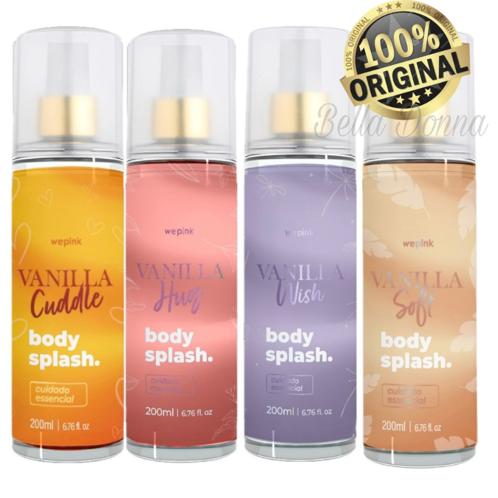 Body Splash Wepink Linha Vanilla UNIDADE Original Cuddle Hug Wish Soft Virginia | Shopee Brasil