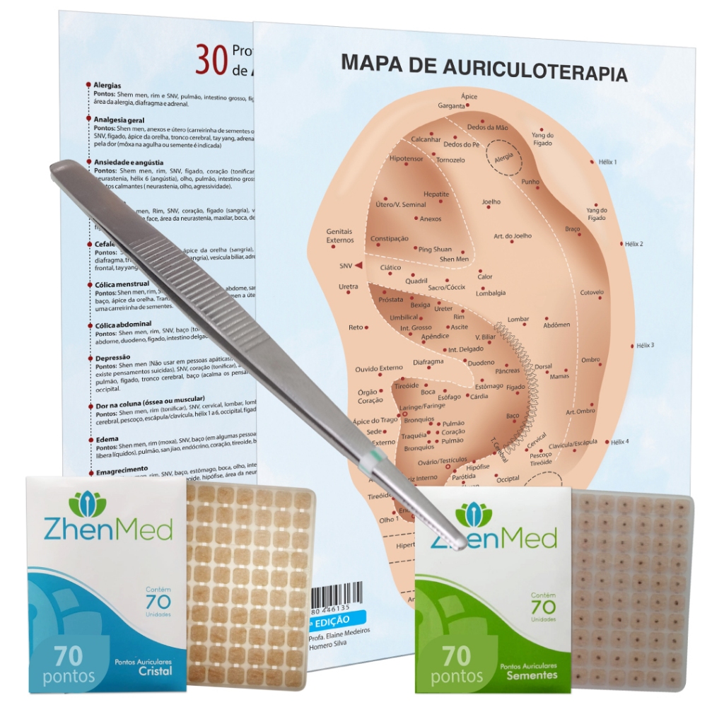 Kit Auriculoterapia Completo Alunos de Acupuntura Auricular | Shopee Brasil