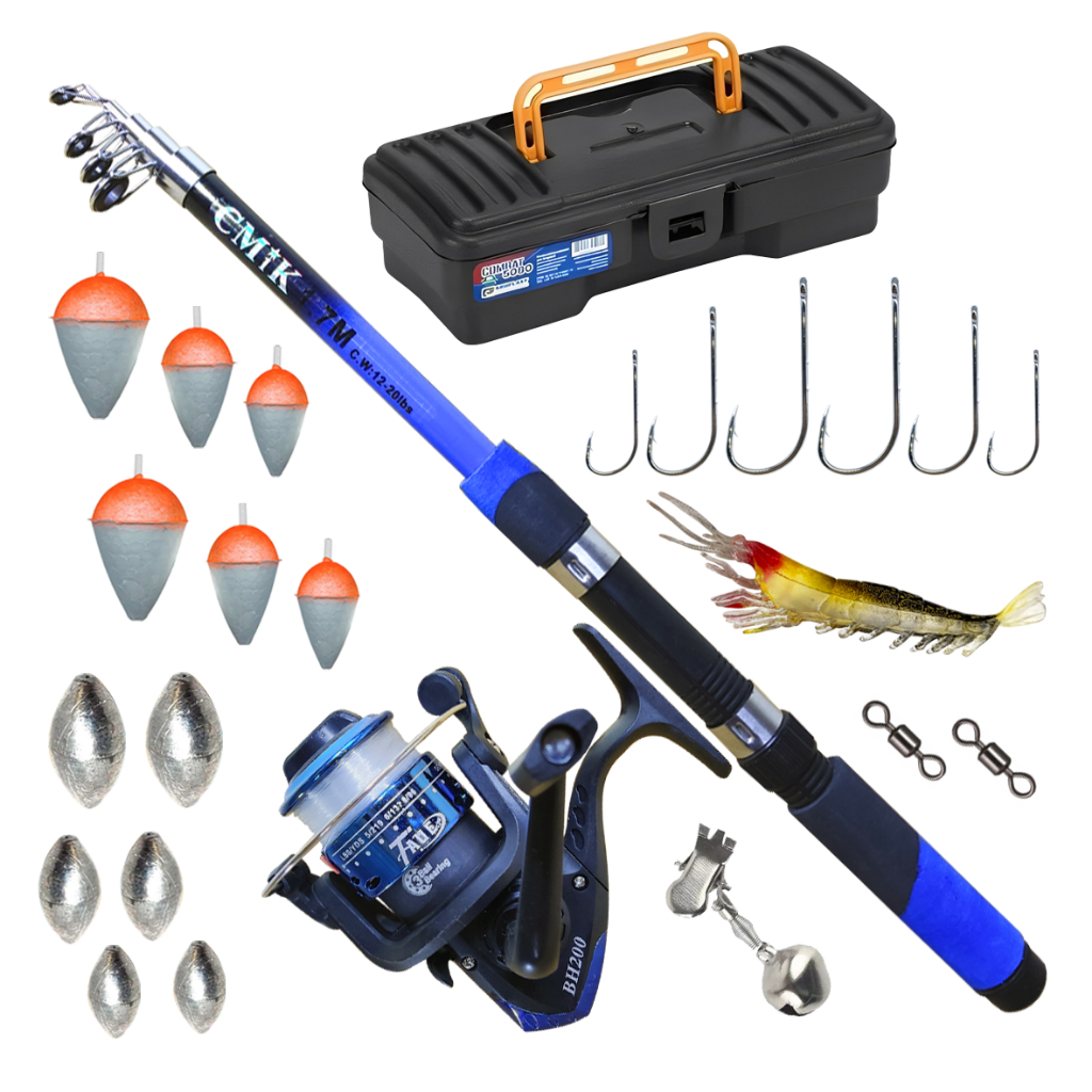 Kit Pesca Completo Vara + Molinete e acessórios | Shopee Brasil
