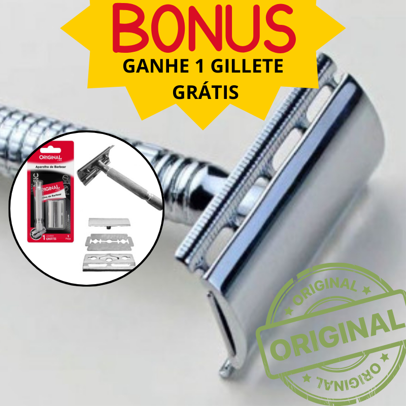 OFERTA Aparelho De Barbear Antigo Metal Barbeador Classico Afiado Retrô ...