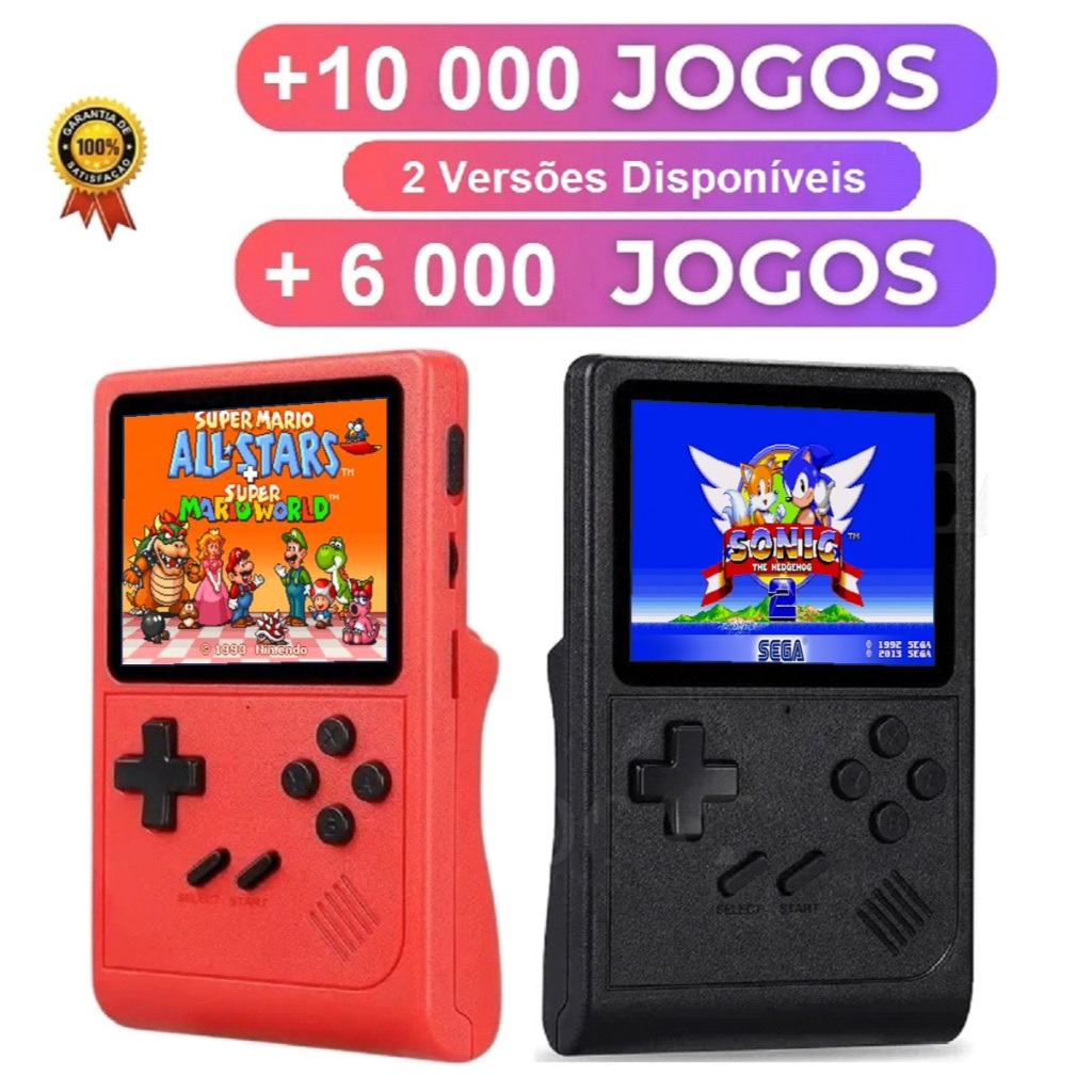 Console Video Game Portatil GB300 com 1000 ou 6000 Jogos Retro Tela IPS 3 Polegadas 8 ou 16GB Shopee Brasil