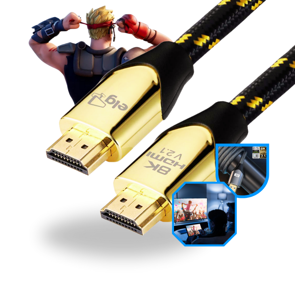 Cabo HDMI 2 Metros 8k 144hz Ultra Hd 120hz ELG Hs8k20 2.1 Compatível com VIDEO-GAME TV PC ...