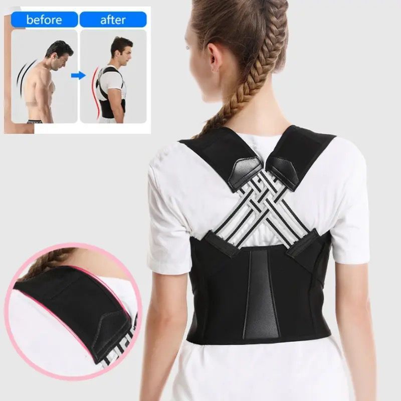 Colete Corretor Postural Magnético Unissex Dor ajusta Postura Design ...