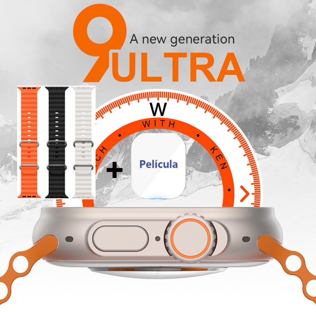 Watch 9 Ultra 2 Series 9 Relógio Inteligente Digital Masculino Feminino ...