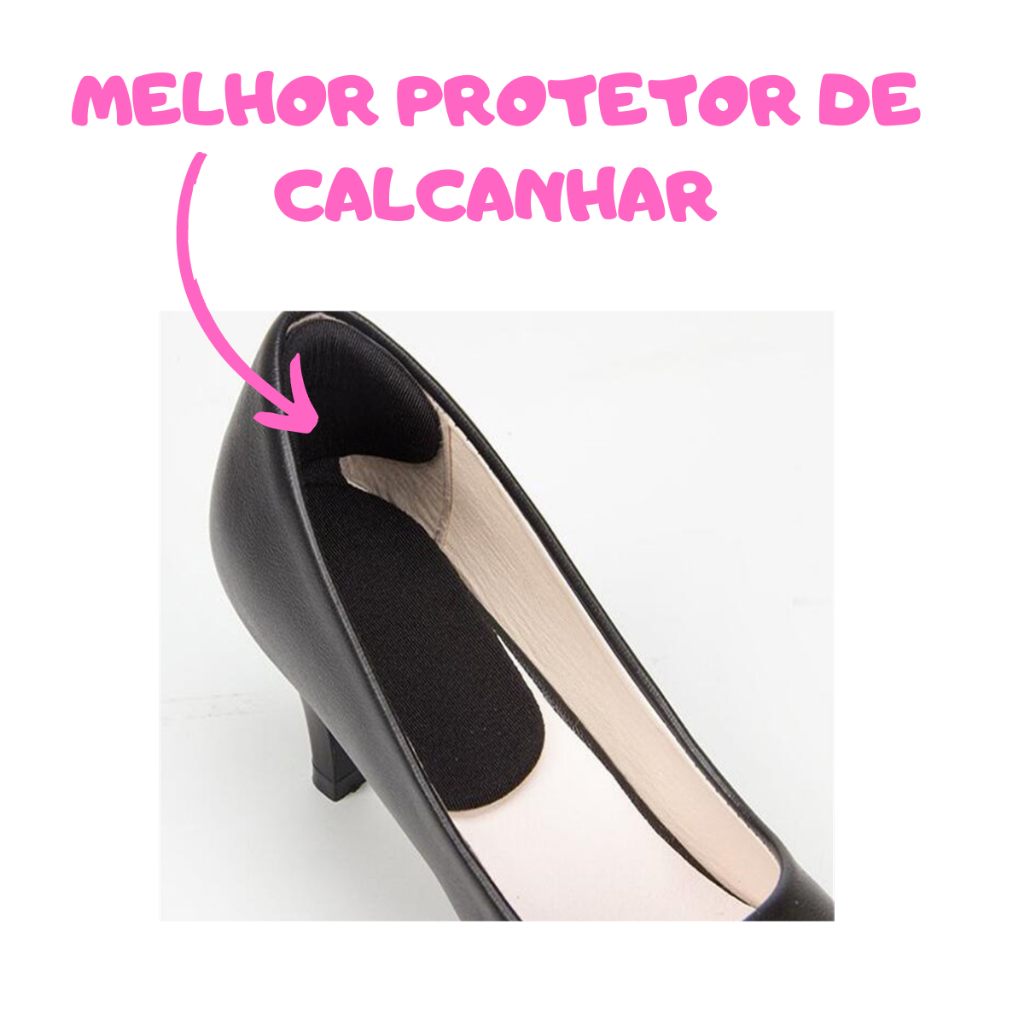 Par Meia Palmilha Calcanhar Protetor Aquiles Zero Dor Pés Sapato Evita ...