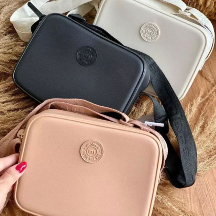 Bolsa Quadrada Moleca Com Alça Ajustável Feminina De Ombro Lisa ...