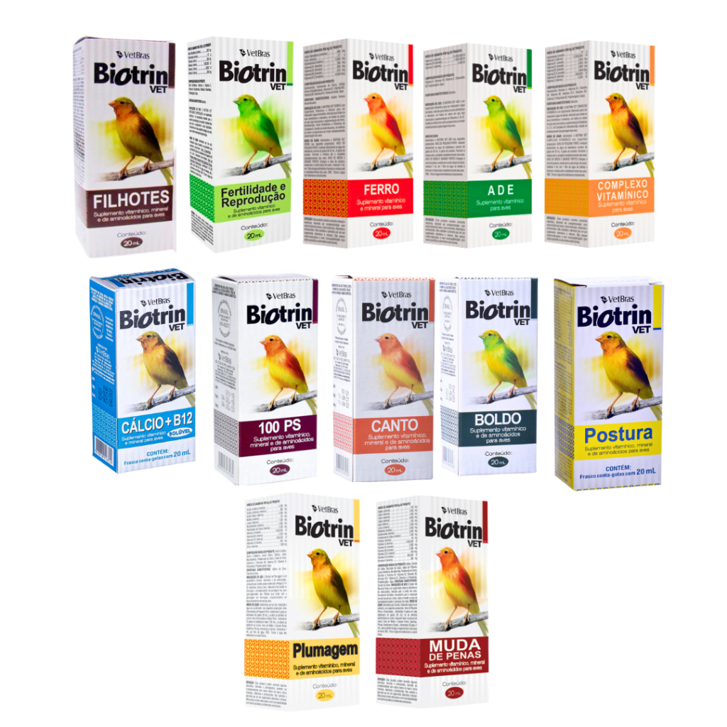 Escolha o Seu Suplemento Vitamínico Biotrin Para Pássaros - Todas as ...