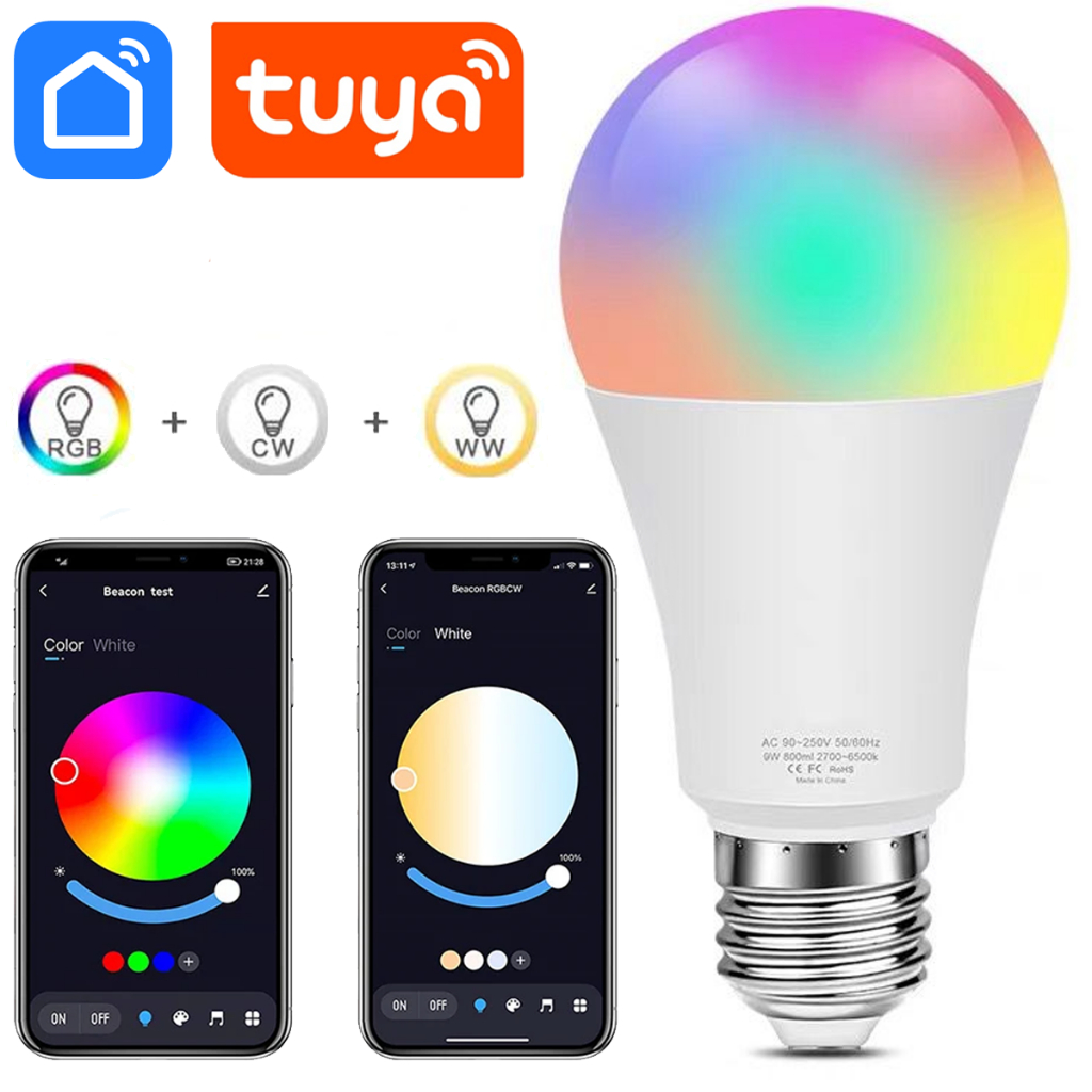 Lâmpada Led Bluetooth Inteligente Smart Com App TUYA Bulbo E27 Rgb C / ritmo 10w | Shopee Brasil