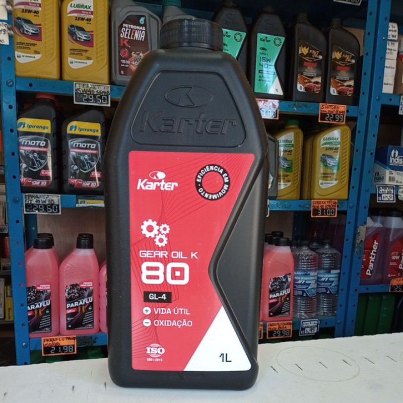 ÓLEO KARTER SAE-80W MINERAL GEAR OIL K-80 API GL-4 | Shopee Brasil