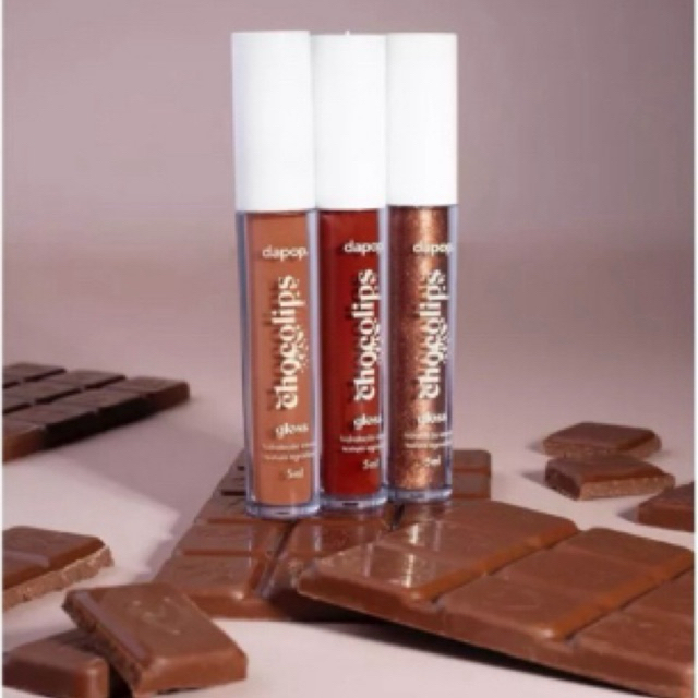 Gloss Chocolips Dapop Gloss Chocolate Labial | Shopee Brasil