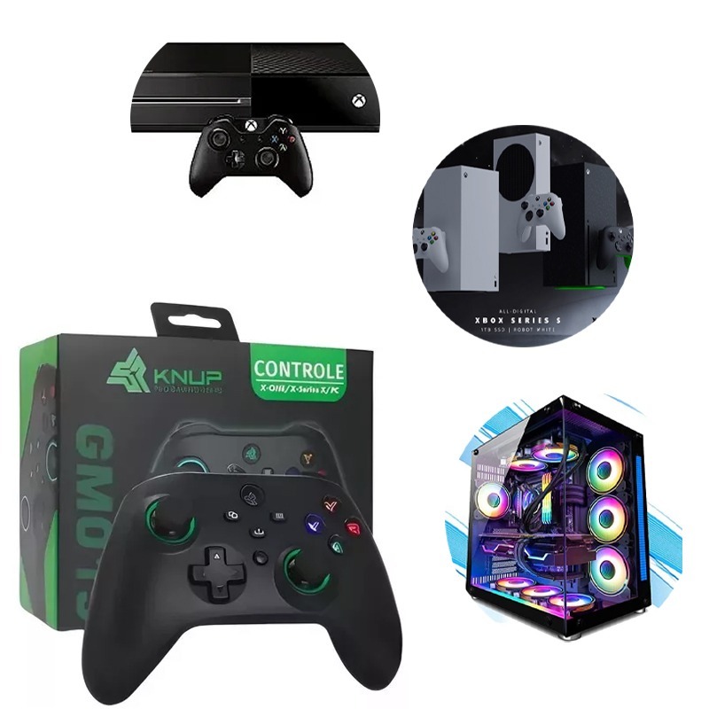 Controle Para Xbox Series S/x Xbox One Pc Windows Knup Led | Shopee Brasil